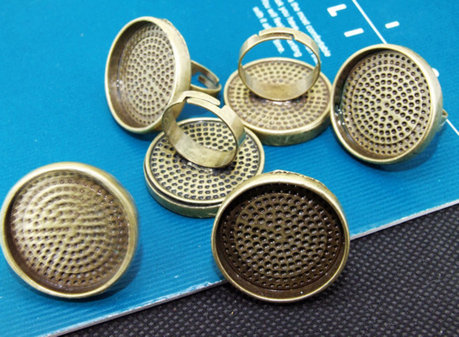 6PCS Setting Antique Bronze Base Rings Ase Filigree Metal 25mm - Etsy