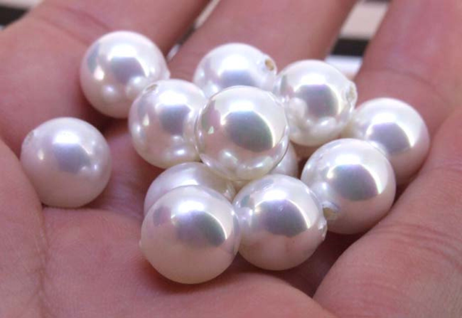6-20mm White Pearl Half Hole Pearl South Seashell Pearl - Etsy