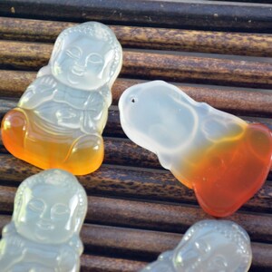 Buddha Agate Pendant, Green,pink,white,lavender,white Orange Red ...