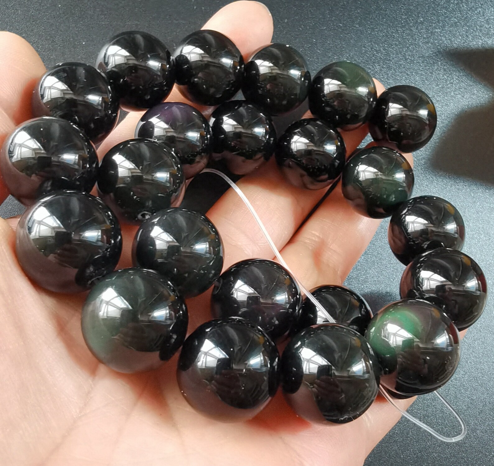 Round Natural Obsidian4mm 6mm 8mm 10mm 12mm 14mm 16mm 18mm - Etsy