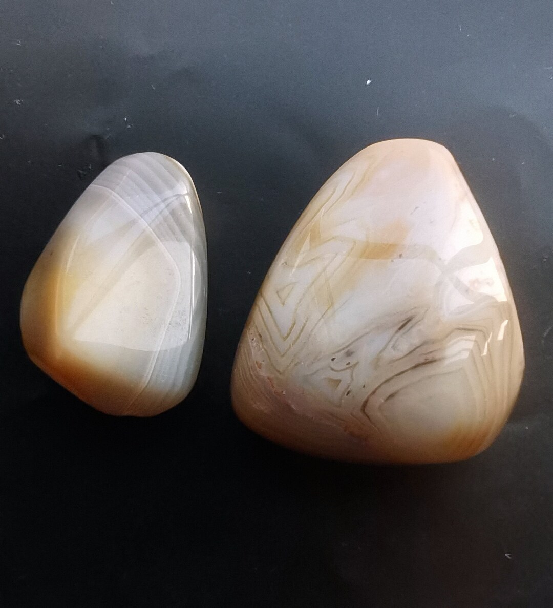 Raw Large Rainbow Grey Lace Banded Agate Stone Bead,tumbled Semi ...