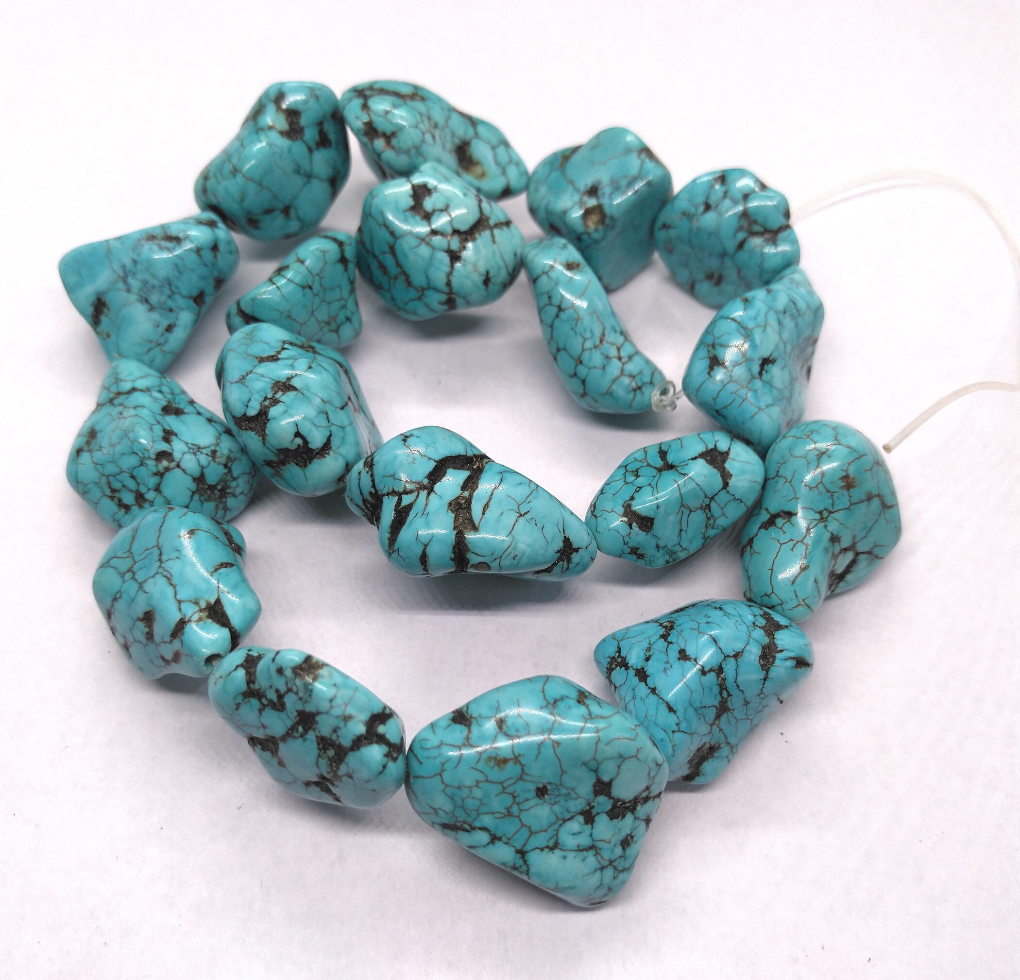 Nugget Random Howlite Turquoise Strand Charm Diy Turquoise | Etsy