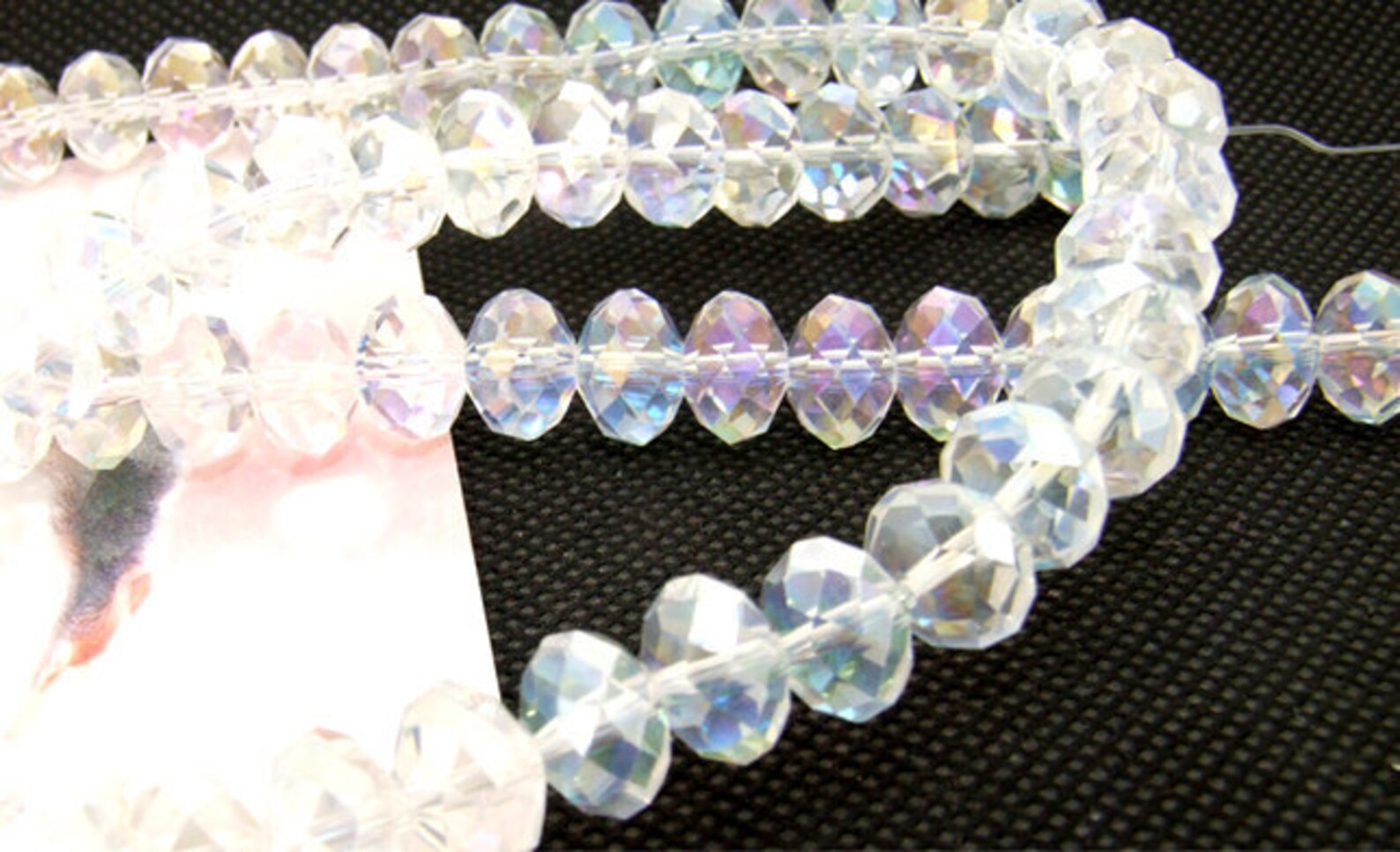 10mm Faceted Shiny Clear Glass Beadsloose 70beadsfull Strand | Etsy
