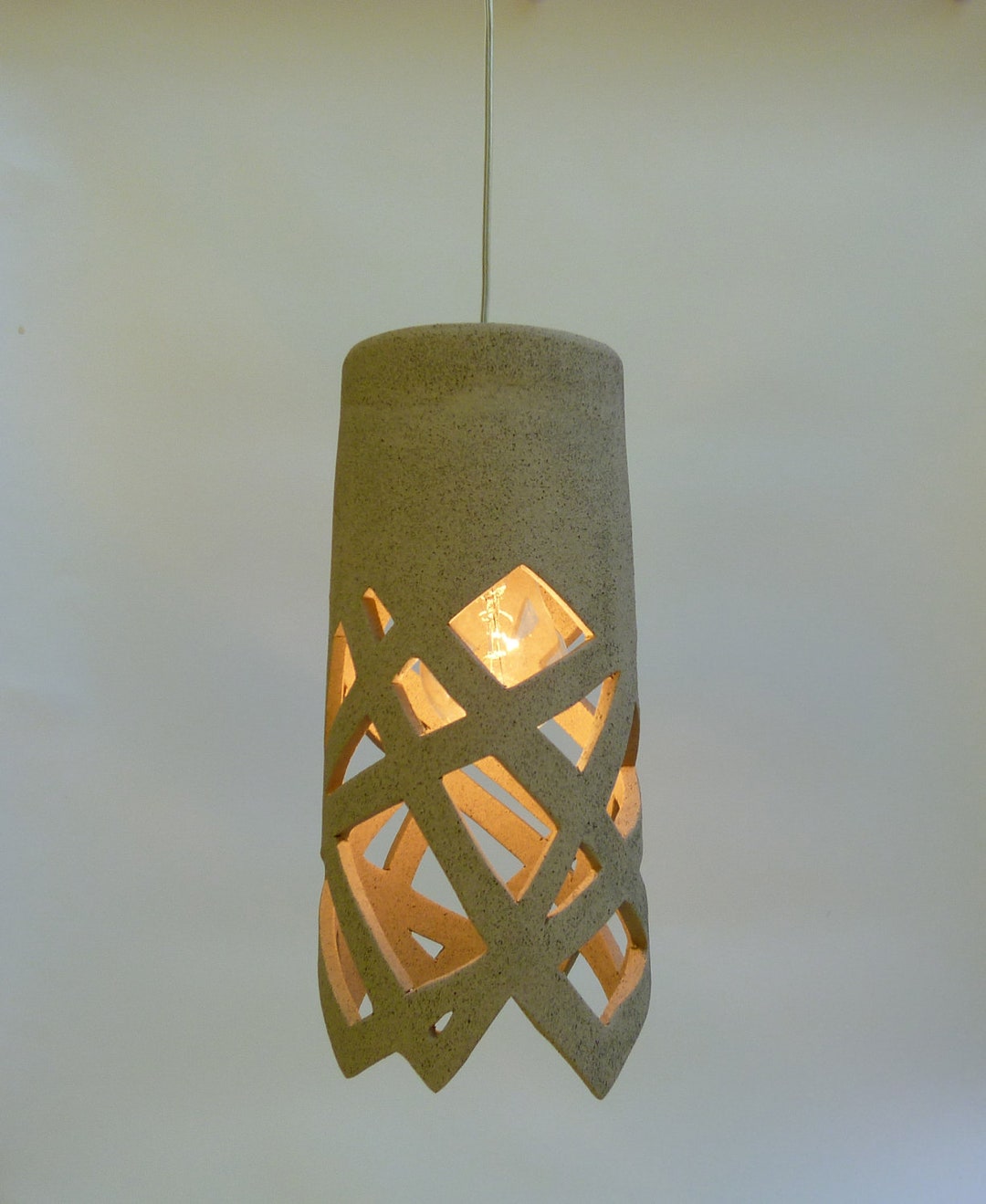 Ceramic Diagonals Lights, Hanging Lightfixture - Etsy