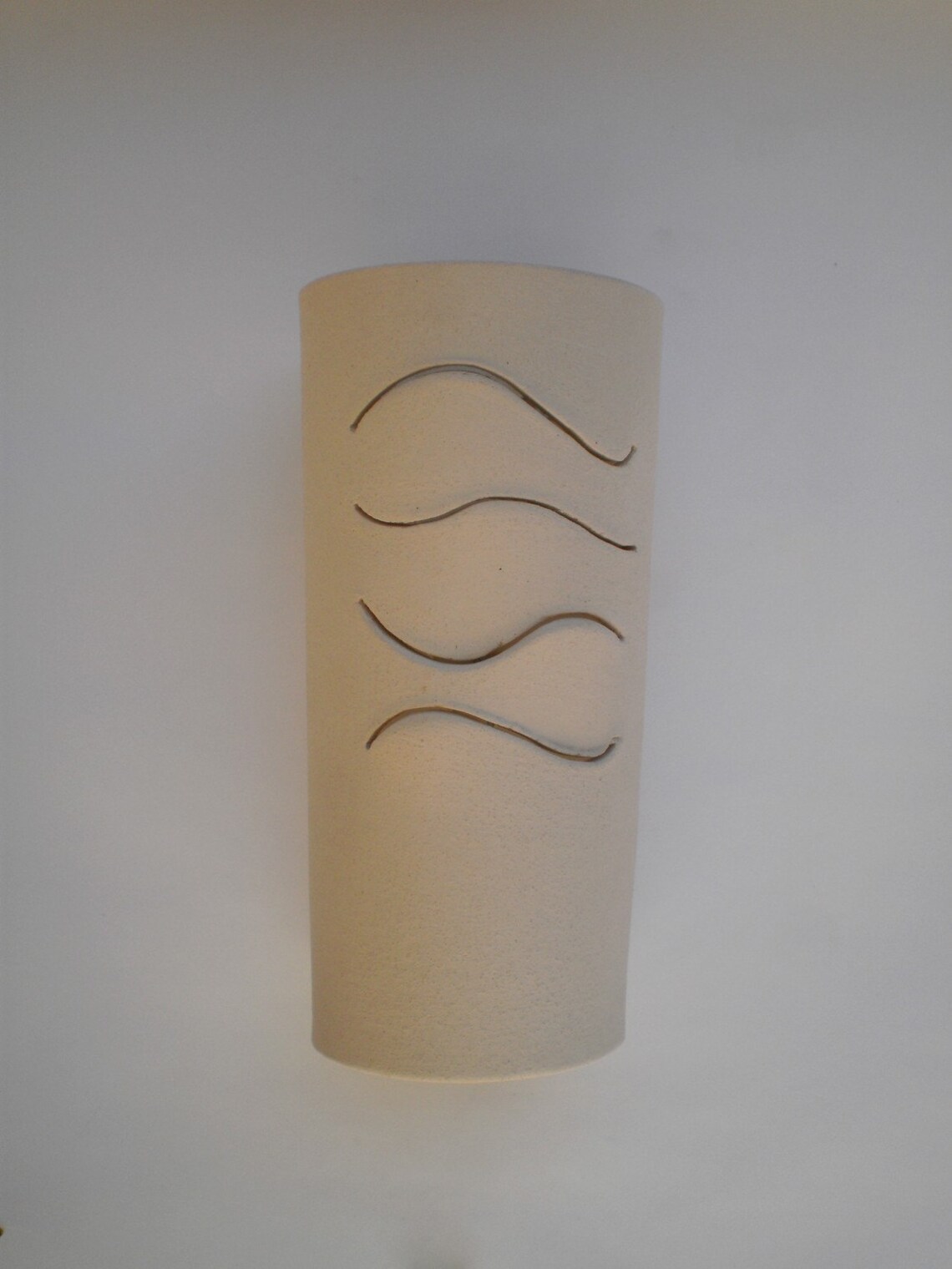 Ceramic Waves Cylinder, Wall Lamp - Etsy