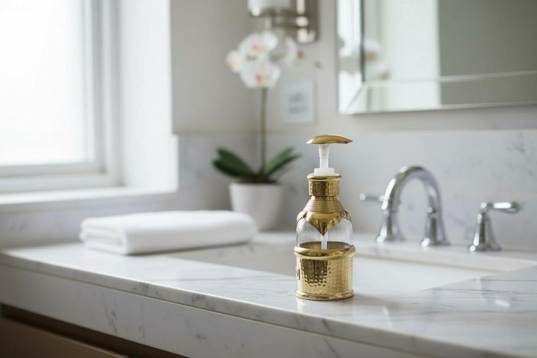 Solid Brass Soap Dispenser, Smooth Press, Kitchen Accessory - Etsy