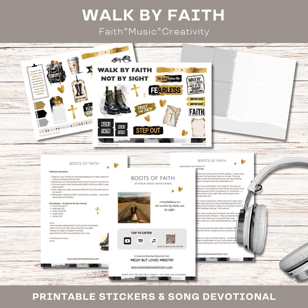 Christian Bible Sticker & Journaling Set | Printable + Digital, Faith ...