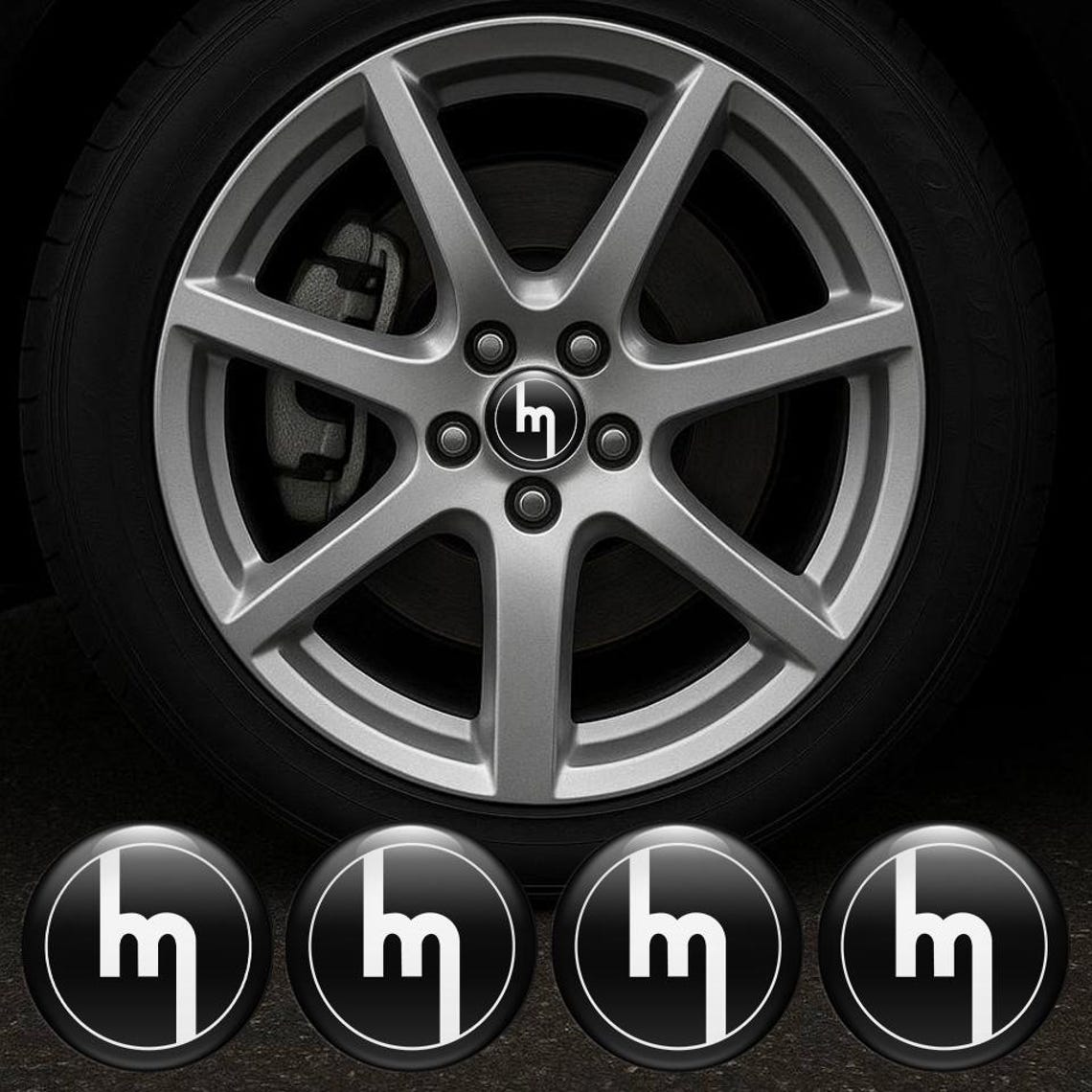Set of 4 Mazda Wheel Hub Cap Logo Decals Vinyl Stickers for Car Rims ...