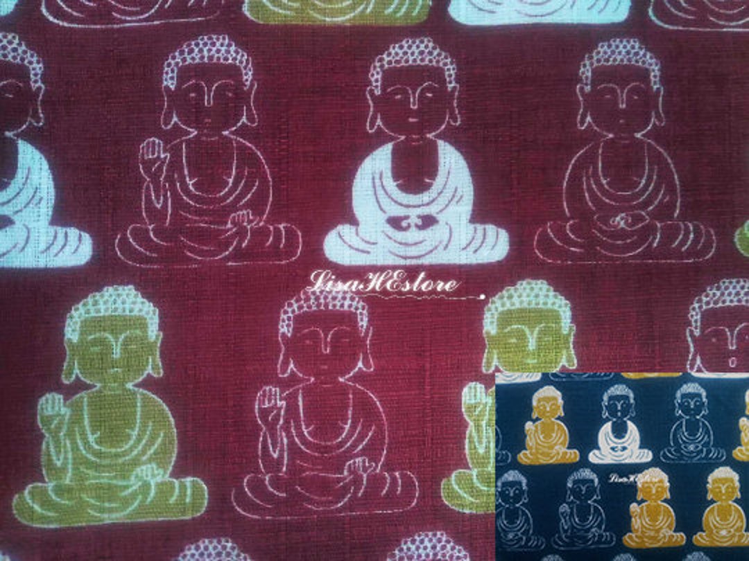 Buddha, 1/2 Yard, Pure Cotton Fabric - Etsy