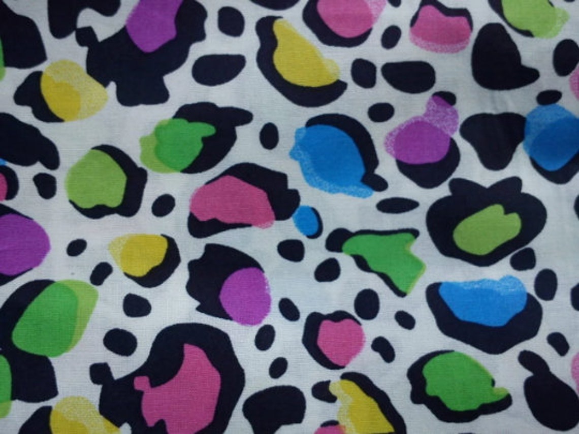 Colorful Leopard Prints 1/2 Yard Pure Cotton Fabric - Etsy