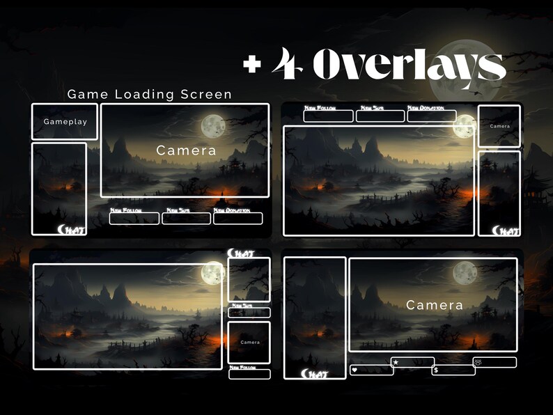 Streampack Shadow Blade - Twitch Overlays, Scenes, Badges, ... for ...