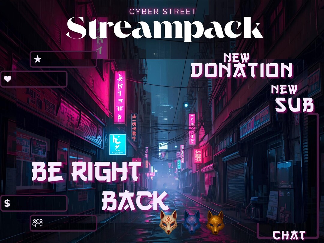 Cyber Street Streampack - Twitch Overlays, Scenes, Badges, ... for ...