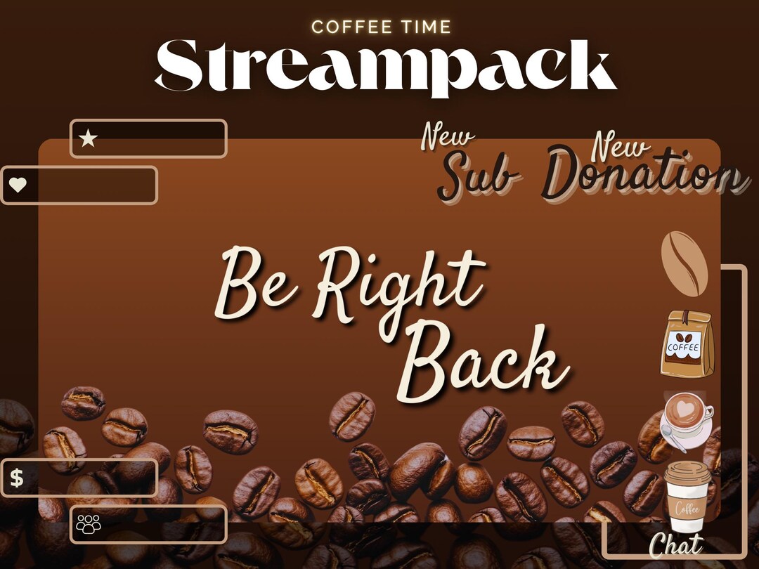 Streampack Coffee Time - Twitch Overlays, Scenes, Badges, ... for ...