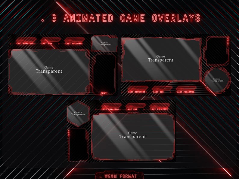 Twitch Overlay Neon Stream Package, Scenes, Badges, ... for Twitch ...