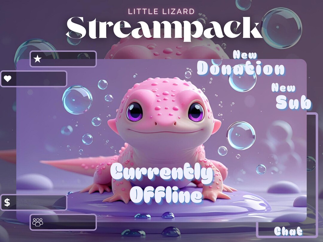 Streampack Little Lizard - Twitch Overlays, Scenes, Badges, ... for ...