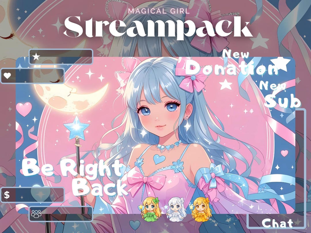Magical Girl Streampack - Twitch Overlays, Scenes, Badges, ... for ...