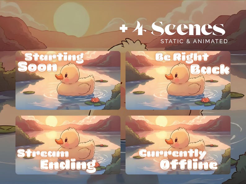 Streampack Ducky Pond - Twitch Overlays, Scenes, Badges, ... for Twitch ...