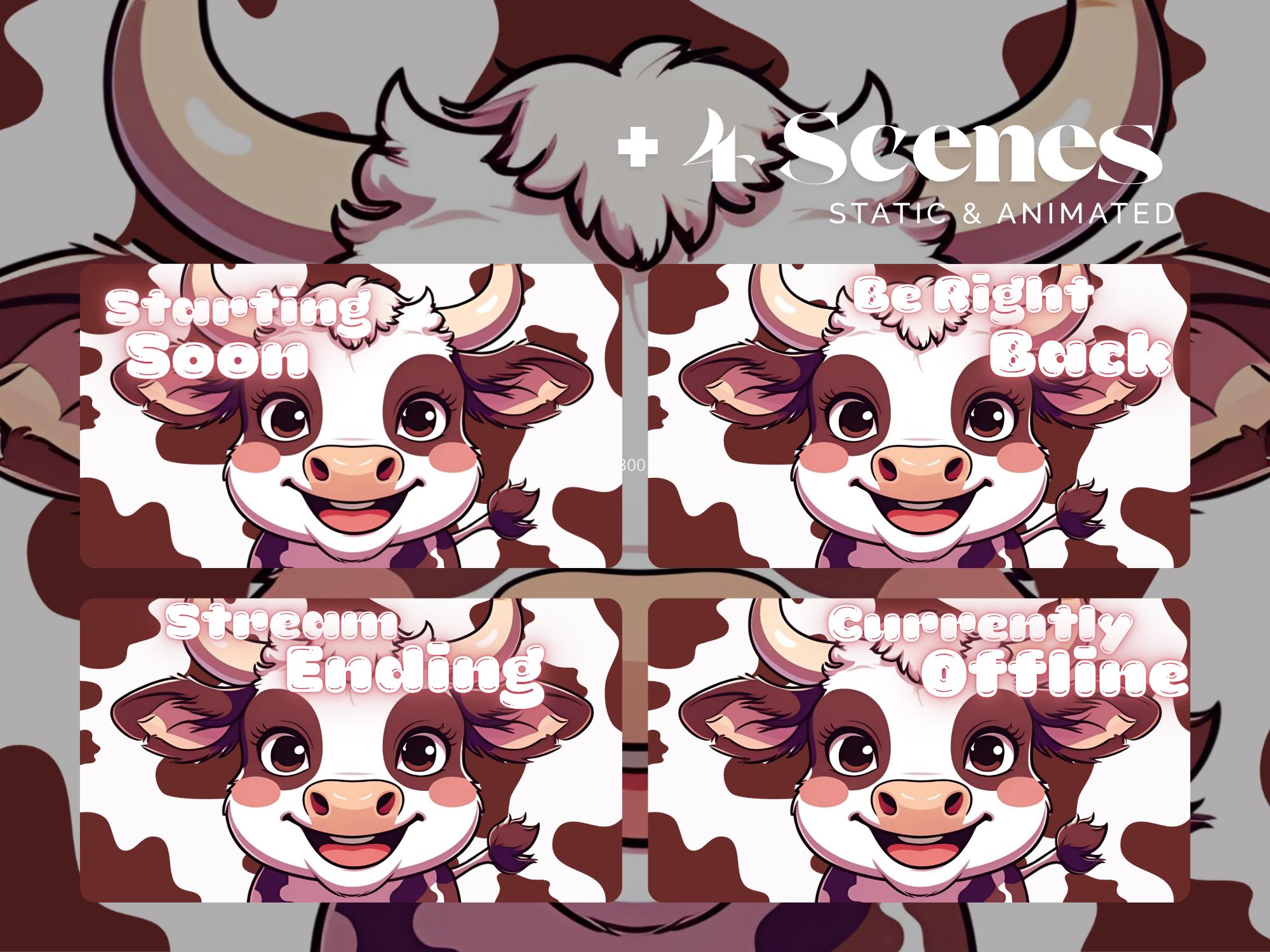 Little Cow Streampack - Twitch Overlays, Scenes, Badges, ... for Twitch, Youtube, OBS ...