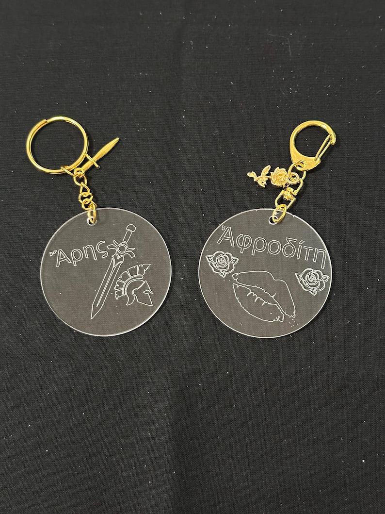 Greek Mythology Keychain- Ancient Names and Symbols for the Gods and ...