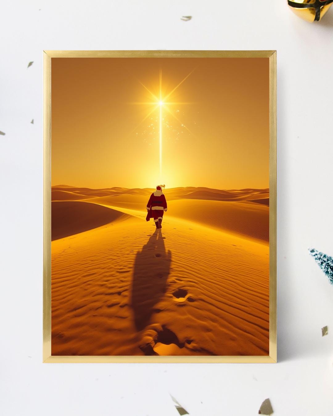 Santa Claus Following the Star of Bethlehem – Christian Christmas Wall ...