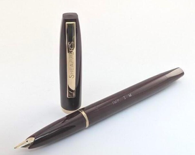 The Original Sheaffer Imperial I Fountain Pen – Burgundy & Gold Trim ...