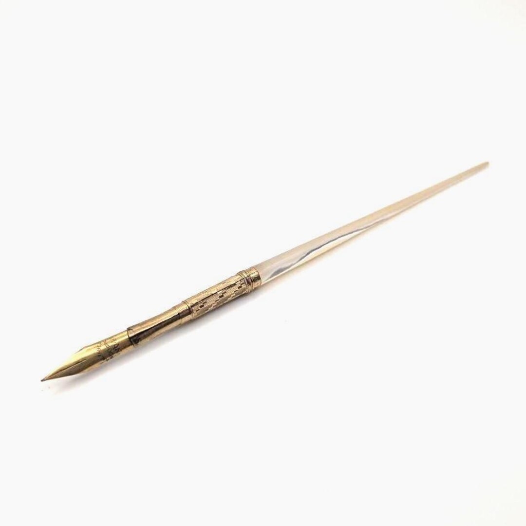 Rare 1885–1890 A.W. Faber No.4 Mother of Pearl & Gold Dip Pen – New ...