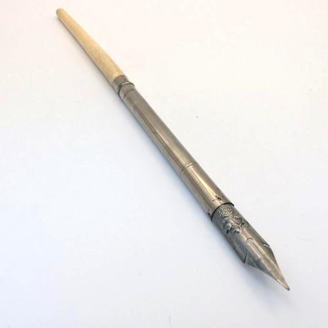 Antique Bone & Nickel Silver Dip Pen – C. Brandauer and Co No.159 ...
