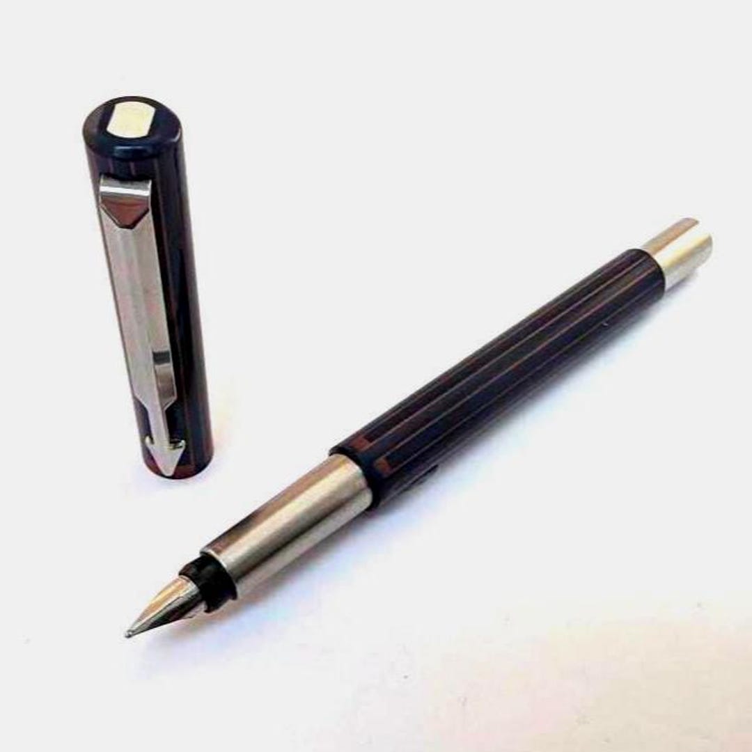 Parker Vector – Striped Red and Blue – Fountain Pen- Made in UK (1989 ...