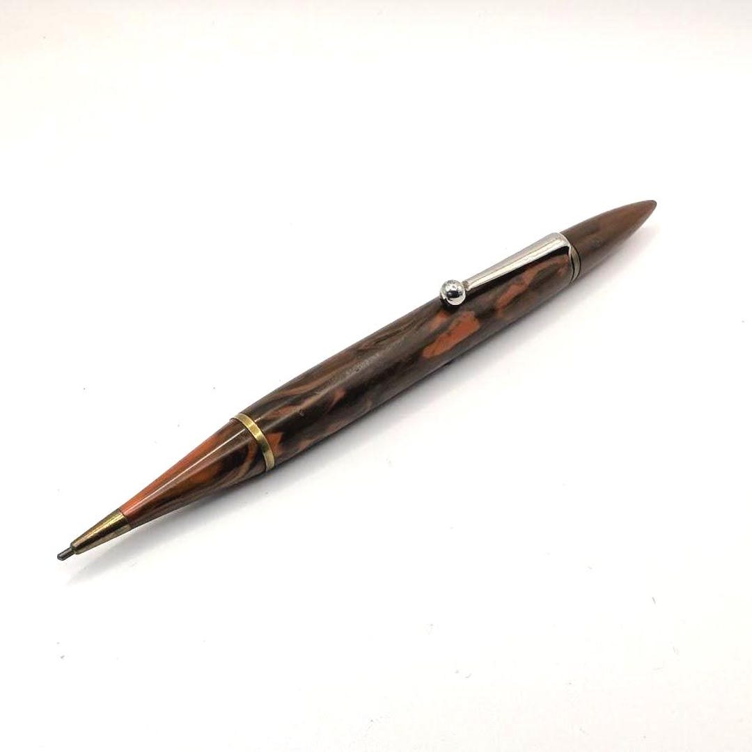 1930s Art Deco Streamline Mechanical Pencil – Amber Celluloid Torpedo ...