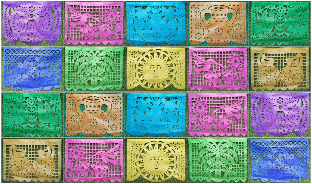 LARGE Mexican Papel Picado Cinco De Mayo Banner Fiesta Banner Birthday ...