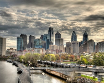 Philadelphia Skyline and Reflection Landscape Photography | Etsy