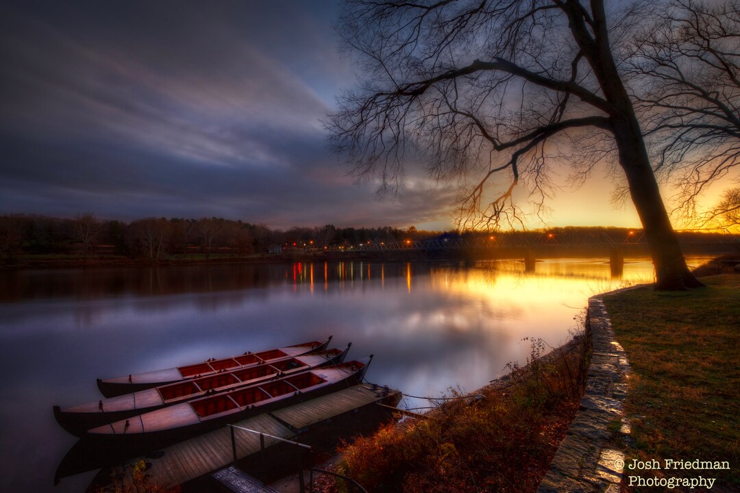 Washington Crossing Park Durham Boats Sunrise Photograph Delaware River ...