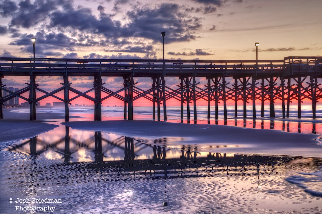 Myrtle Beach Apache Pier Before Sunrise Photograph Pink Sky South ...