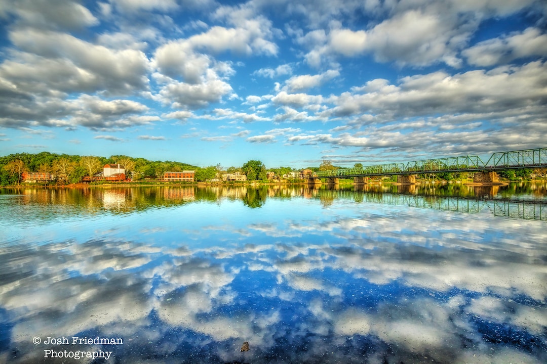 New Hope Delaware River Reflection Photograph Bucks County Pennsylvania ...