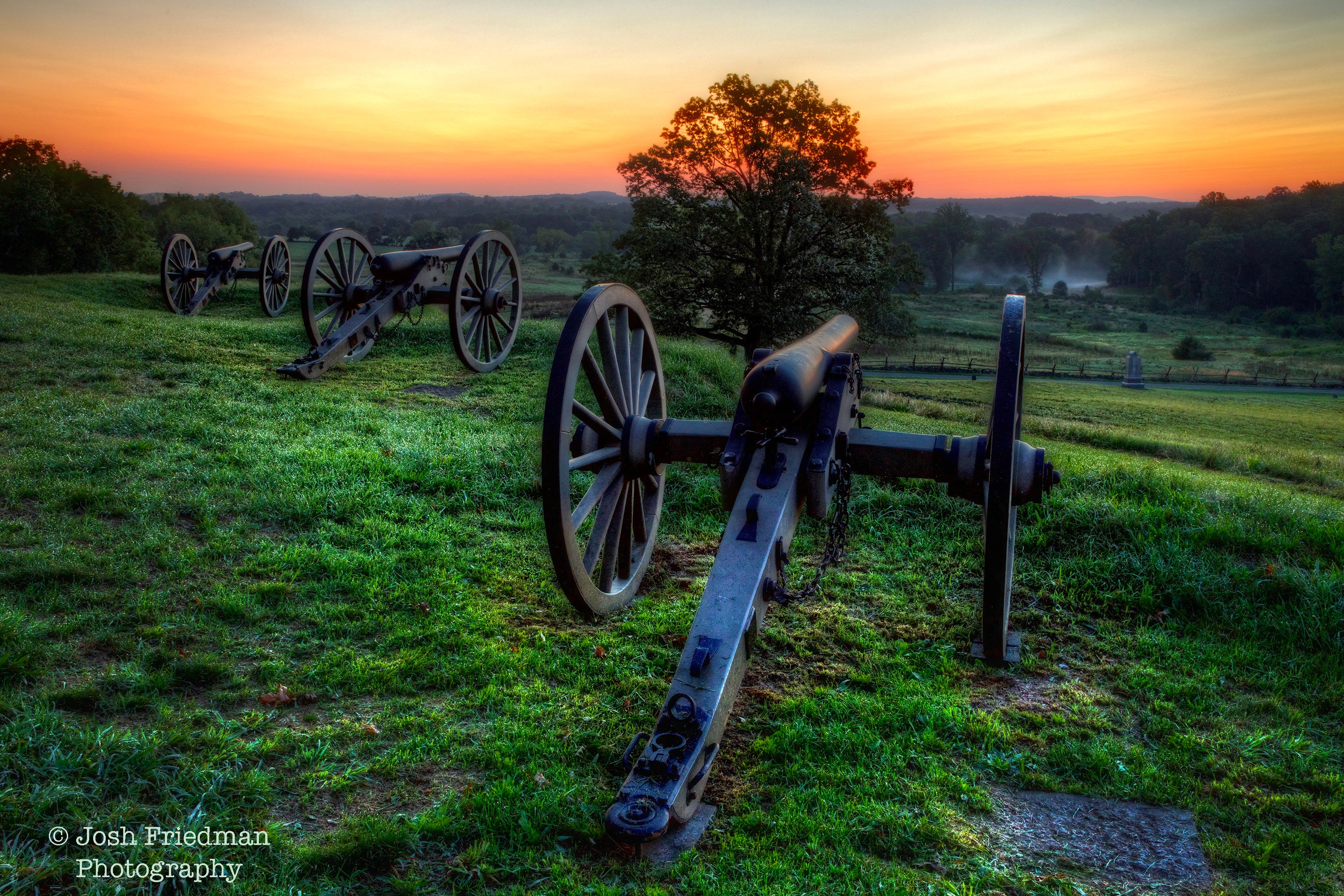 Gettysburg National Military Park Photograph East Cemetery Hill Cannons ...