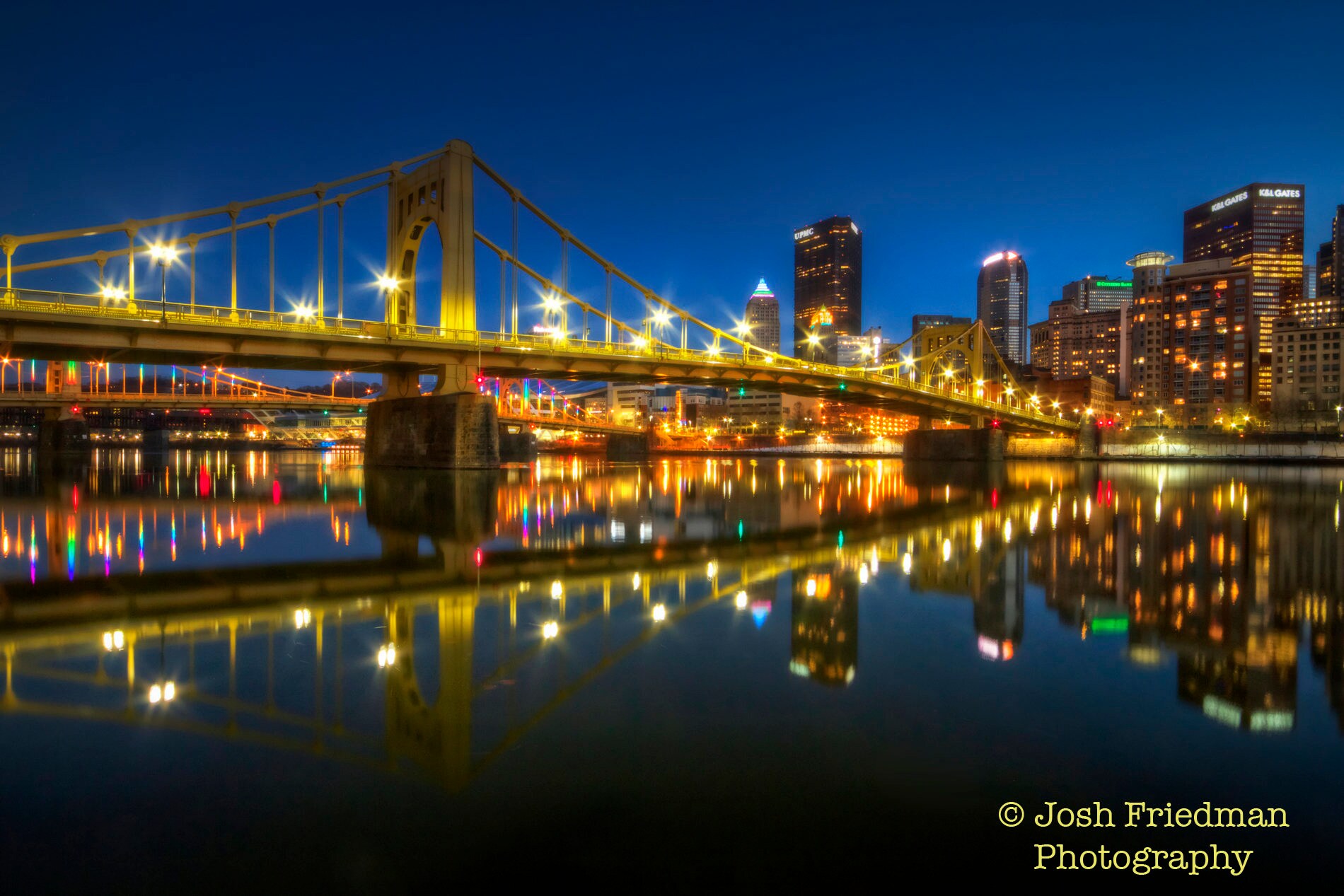 Pittsburgh at Night Photograph, Andy Warhol Bridge, Rachel Carson ...