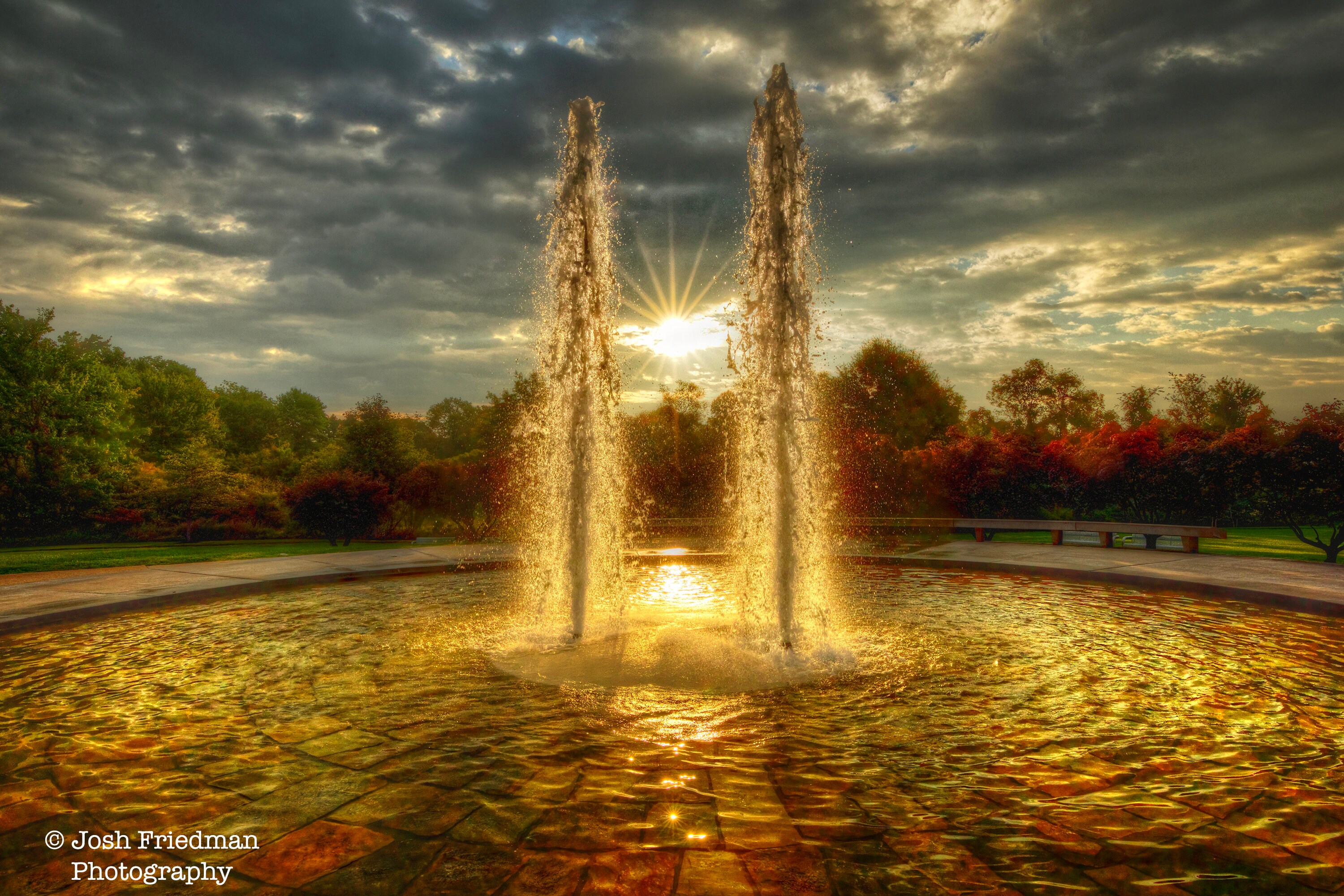 Garden of Reflection Fountain Sunrise Photograph Nine Eleven - Etsy