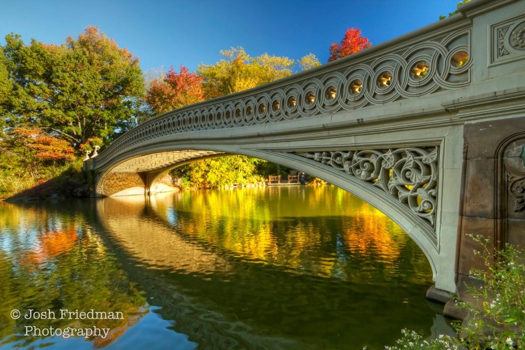 Bow Bridge in Autumn Central Park New York City Landscape Photograph ...