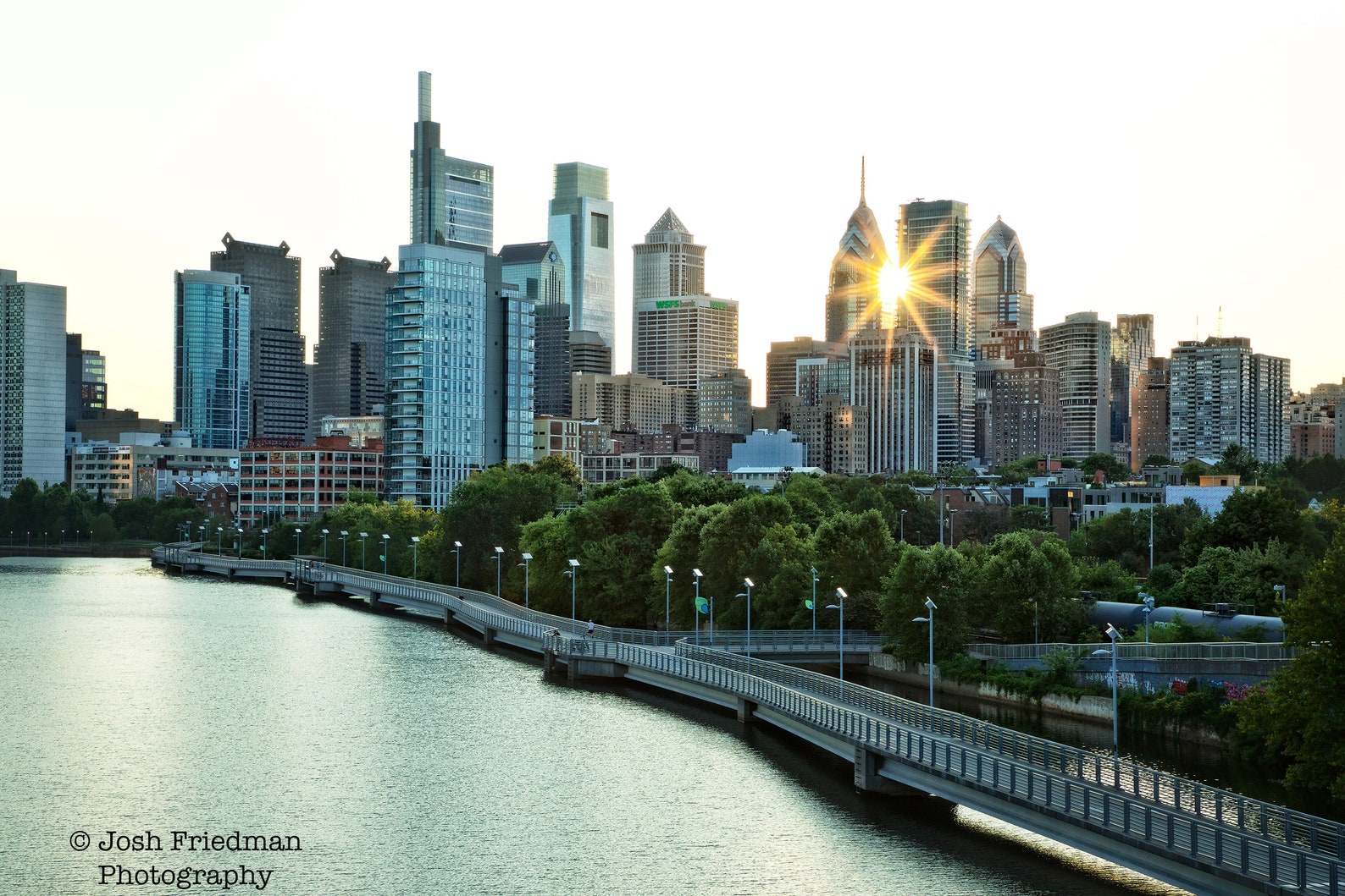 Philadelphia Sunrise Photograph Schuylkill River Trail Boardwalk ...