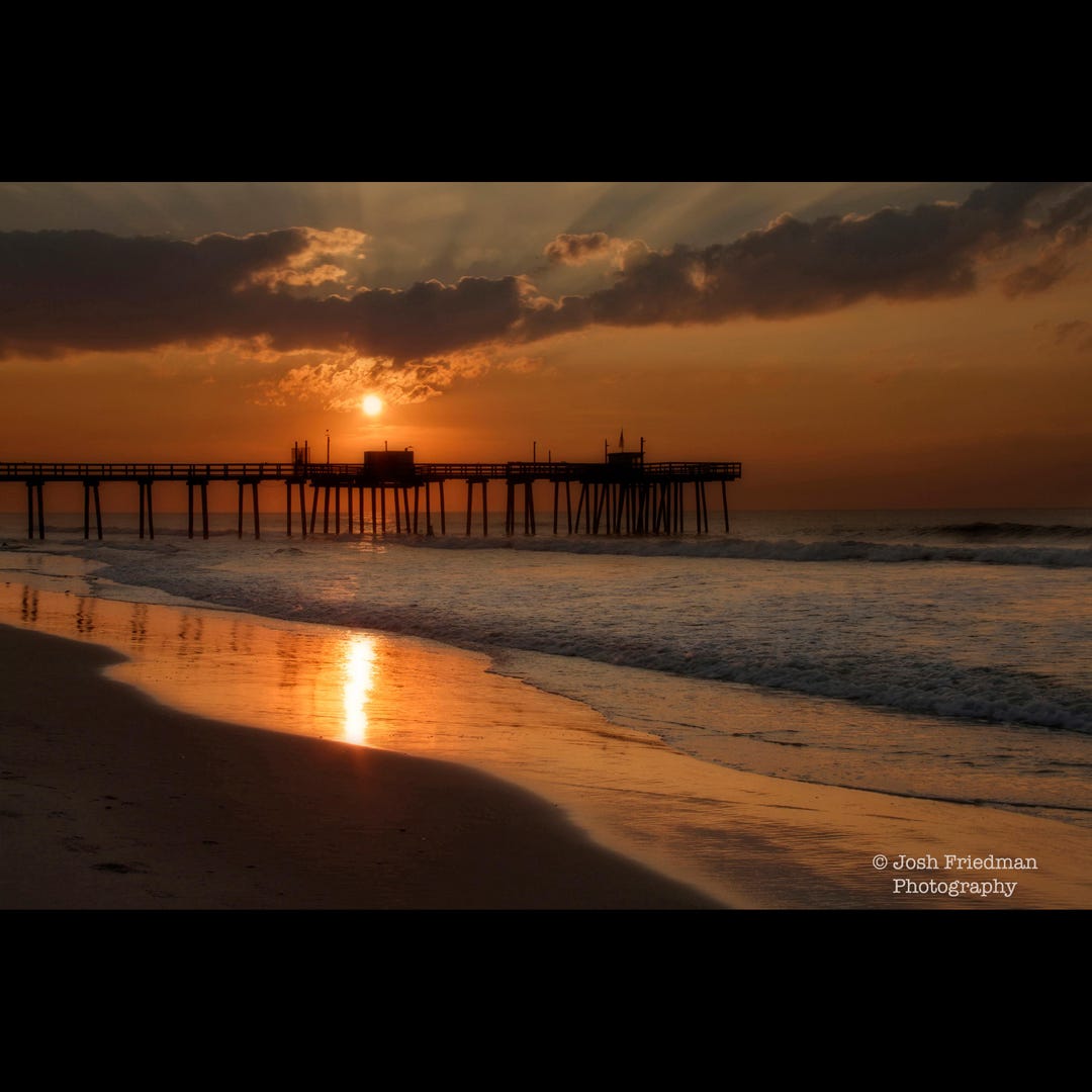 Margate Pier Sunrise Photograph New Jersey Shore Photograph Beach ...