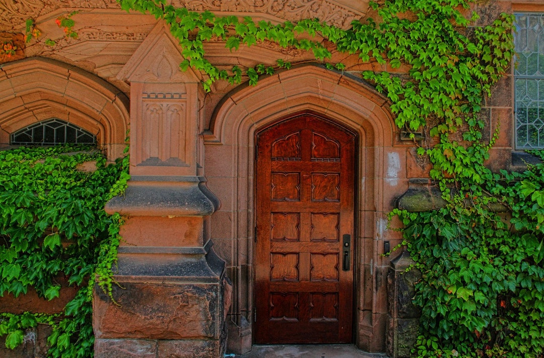 Princeton University Color Photograph Pyne Hall Ivy and Door Ivy League ...