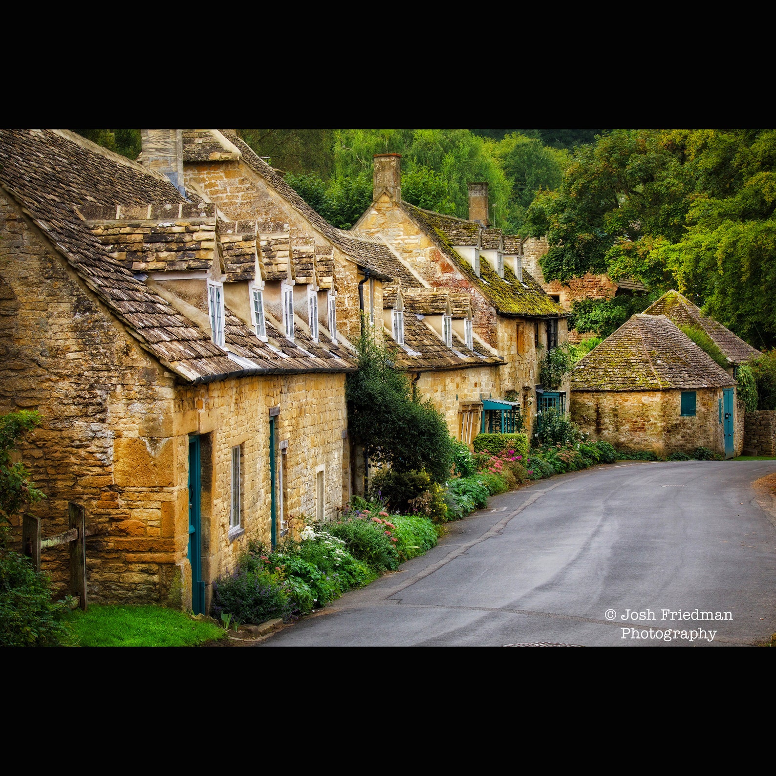 Cotswolds Photograph Snowshill Stone Cottages Flowers Trees English ...