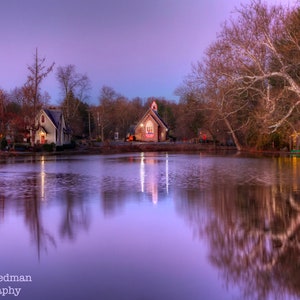 Lake Afton Old Library Photograph Purple Sky St. Andrews Church ...