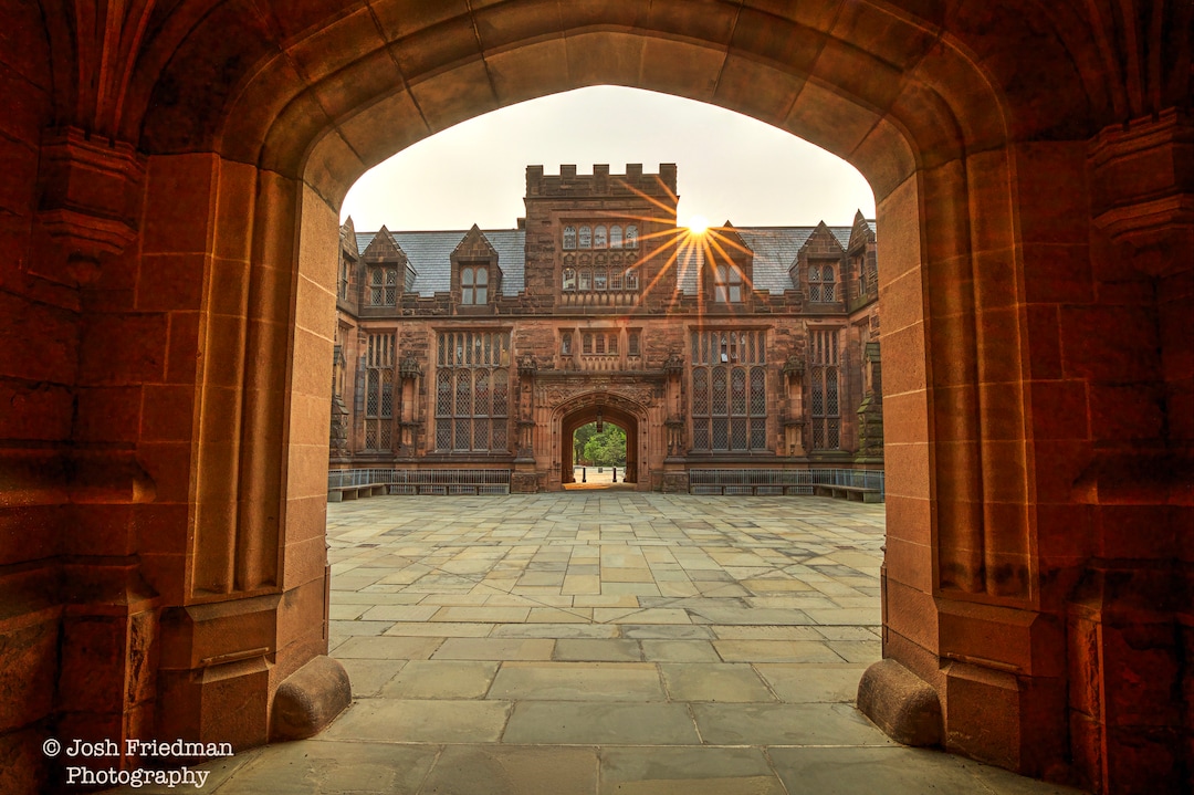 Princeton University Sunrise Photograph Pyne Hall Archway Princeton ...