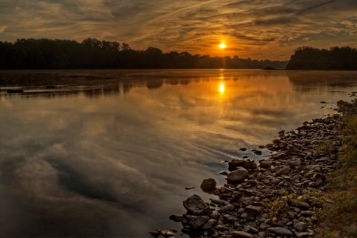 Sunrise on the Delaware River Landscape Photography Bucks - Etsy