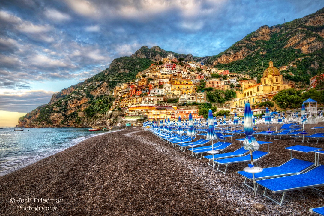 Positano Italy Beach Spiaggia Grande Fine Art Photograph Amalfi Coast ...