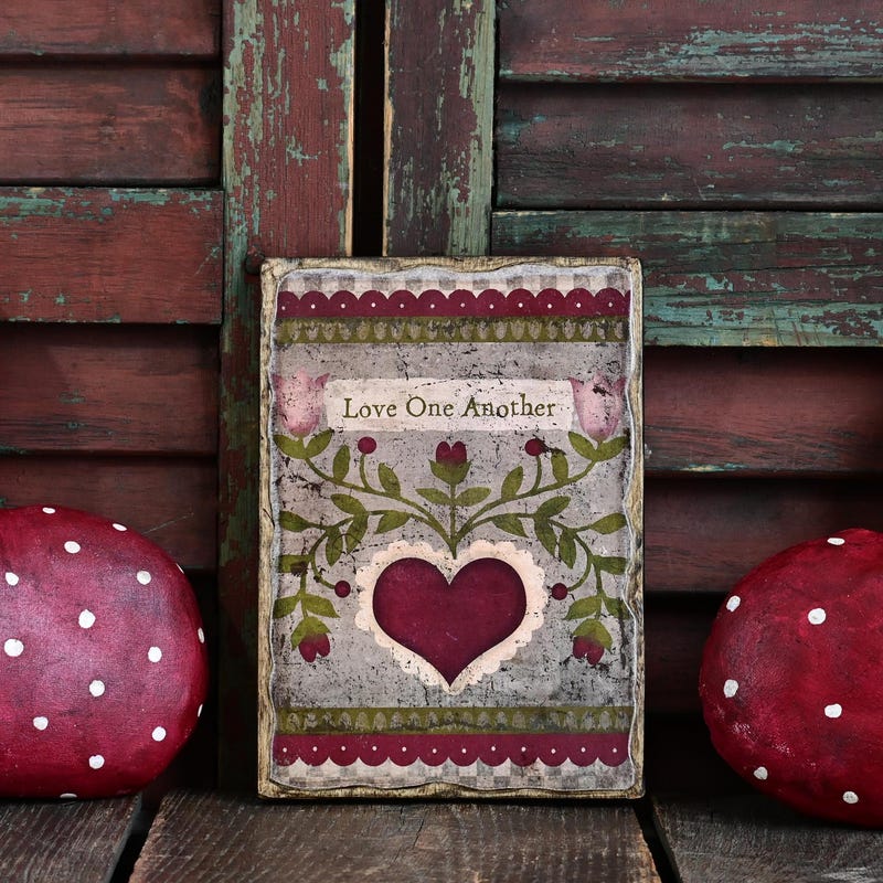 Valentine Primitive - Etsy