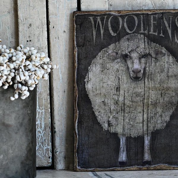 Folk Art Sheep - Etsy