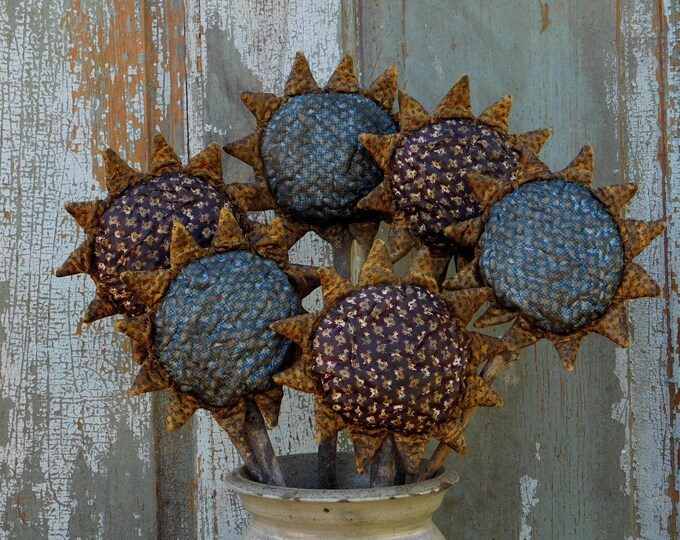 Handmade Primitive Sunflowers Rustic Flower Pokes Sold in | Etsy