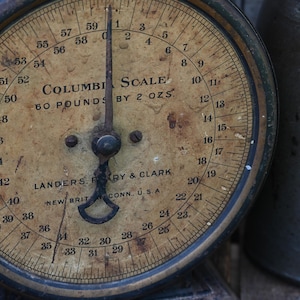 Large Primitive Antique Columbia Scale, Scale Weighs up to 60 Lb - Etsy